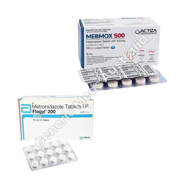 Mebendazole and Metronidazole Medicine | Dual Action Antiparasitic ...